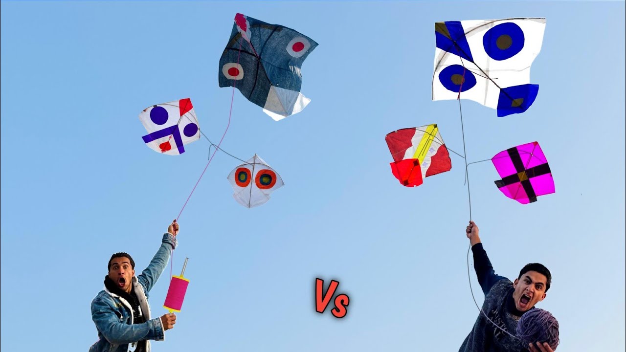 5 Nasir kite Vs 5 Abubaker Kite Cutting Challenge In Lahore Basant ...