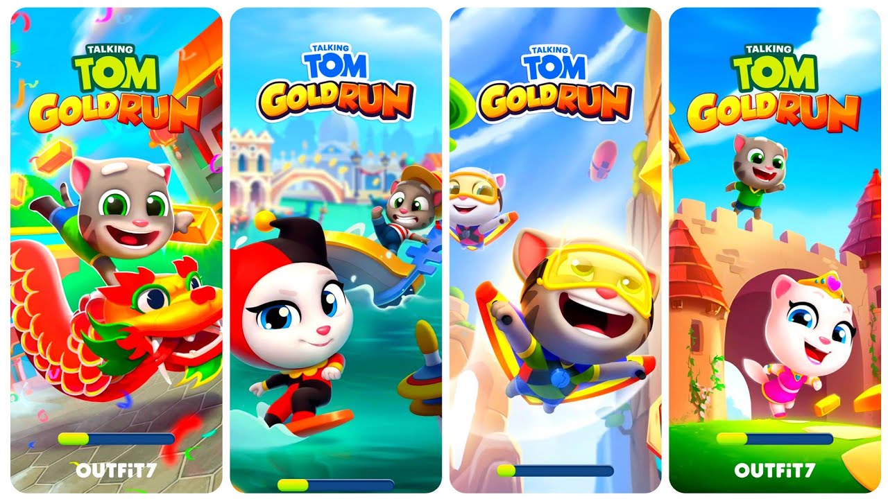 Talking Tom Gold Run China Update vs Ancient World Update vs Venice ...