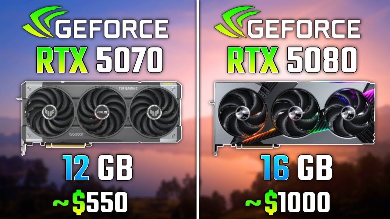 NVIDIA RTX 5070 vs RTX 5080 | Test in 6 Game - YouTube