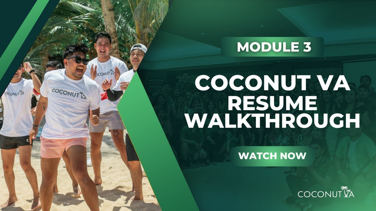 CVA Resume Walkthrough | Coconut VA Application Walkthrough | Module 3 - YouTube