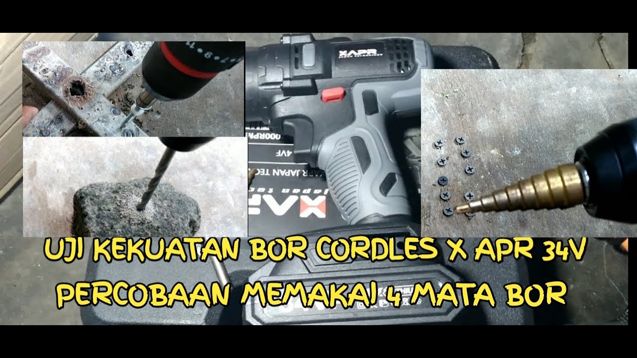 test 3 mode bor cordles x apr 34v |||BOR IMPACK DRILL TERBARU - YouTube