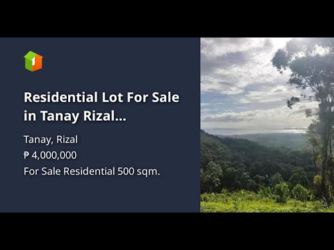 Residential Lot For Sale in Tanay Rizal VERTERRA HIGHLANDS - YouTube