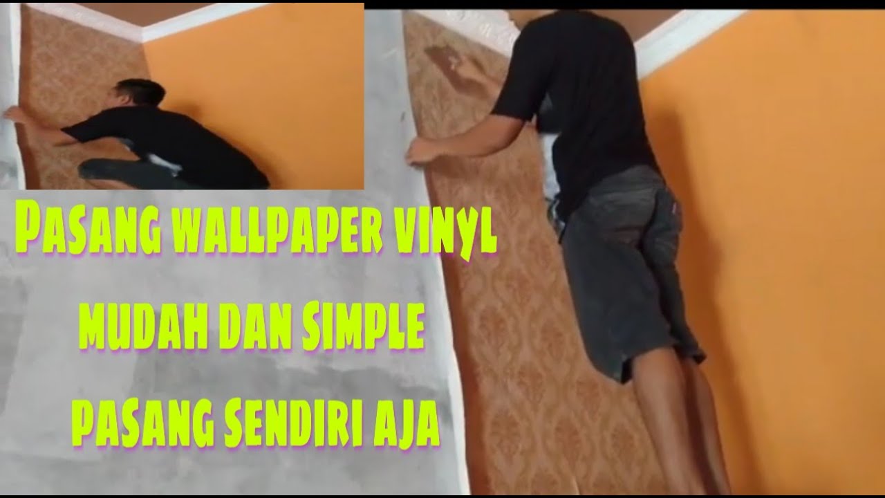Cara pasang wallpaper vinyl - YouTube