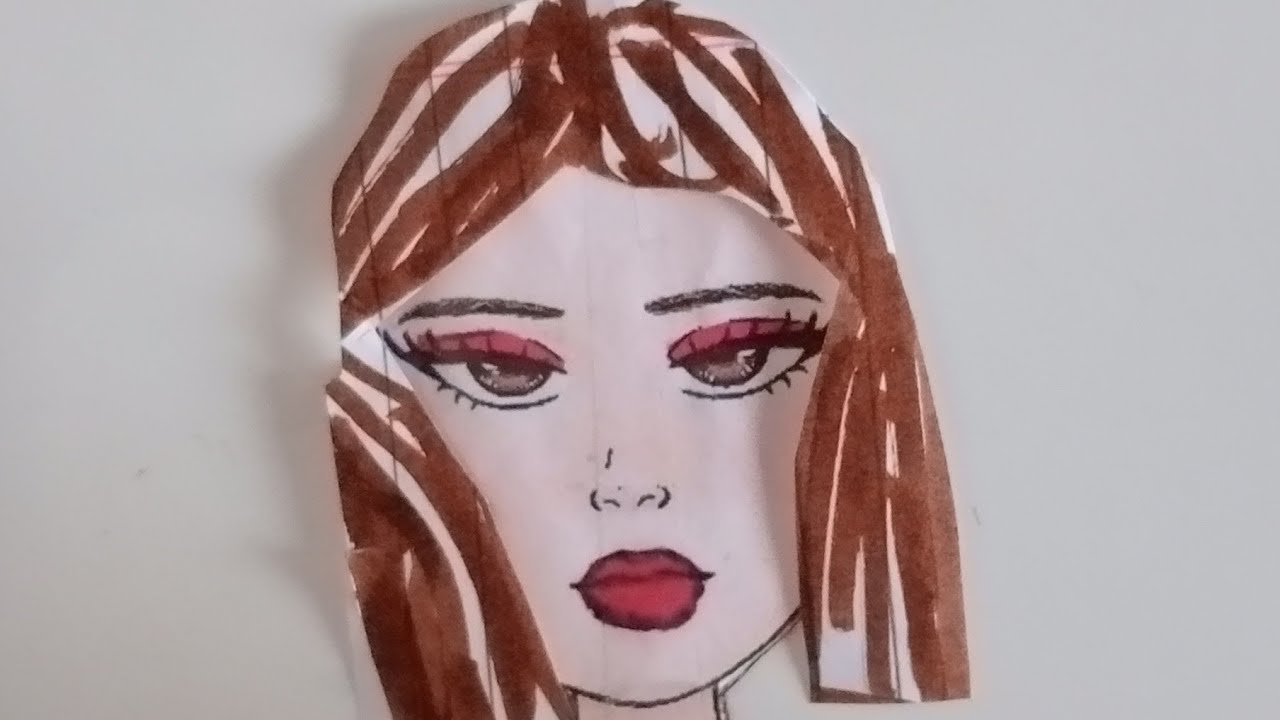How To Make Paper Doll Hair Full Tutorial Tutorial Paperdoll Youtube