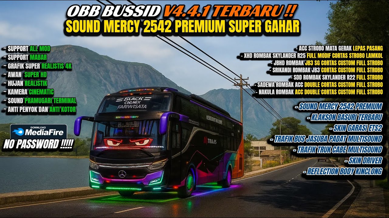 UPDATE !! OBB BUSSID V4.4.1 TERBARU SOUND MERCY 2542 GRAFIK ETS2 HD ...