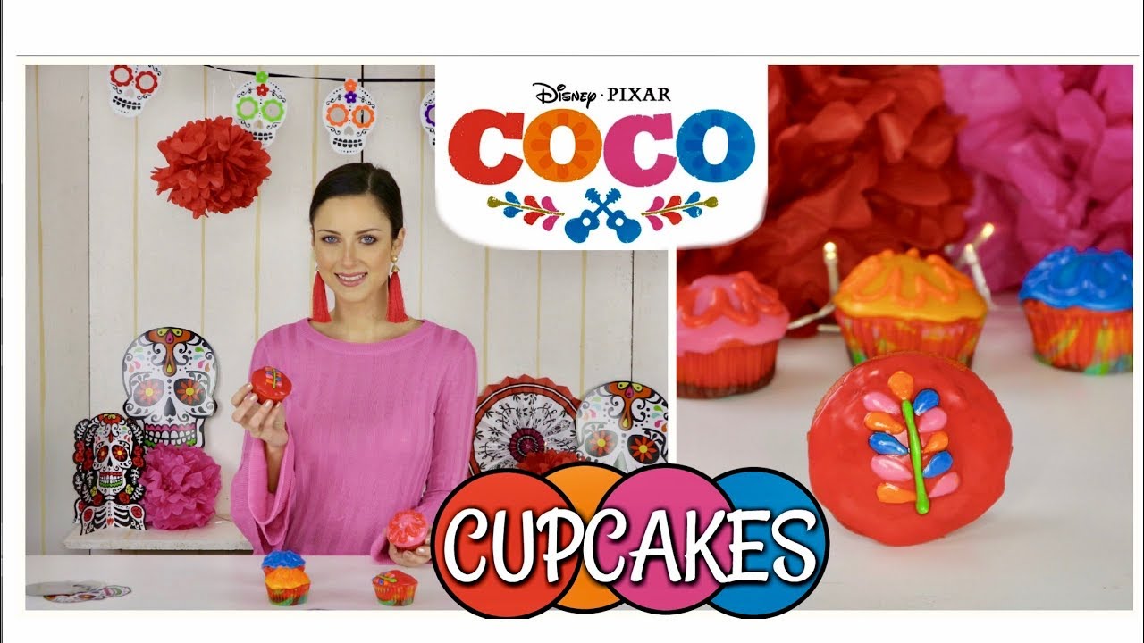 COCO CUPCAKES | Day of the dead | Baking | Tutorial | How to | DISNEY ...
