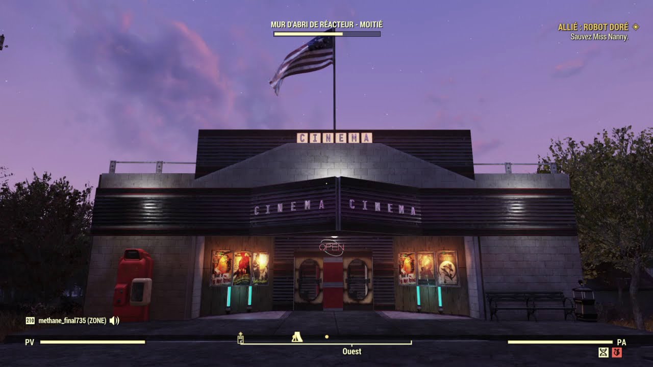 Fallout 76 movie theater camp cinema - YouTube