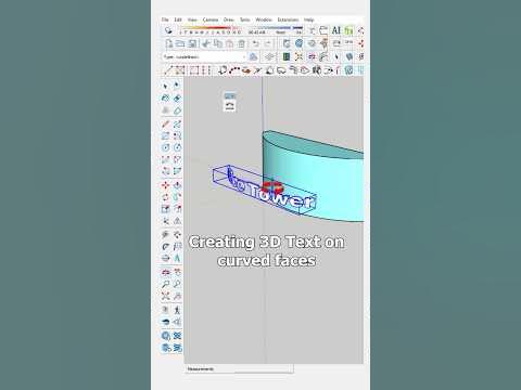 Creating 3D text in SketchUp with Shape Bender plugins! #3Dtext #sketchup3D #nicetower # ...
