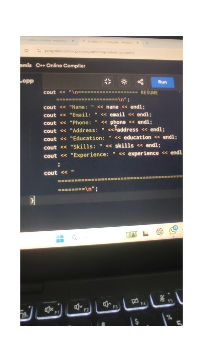 Resume using c++ #coder #coding #resumebyc++ #c++ #c #switchtotech #19 #trading #viral - YouTube