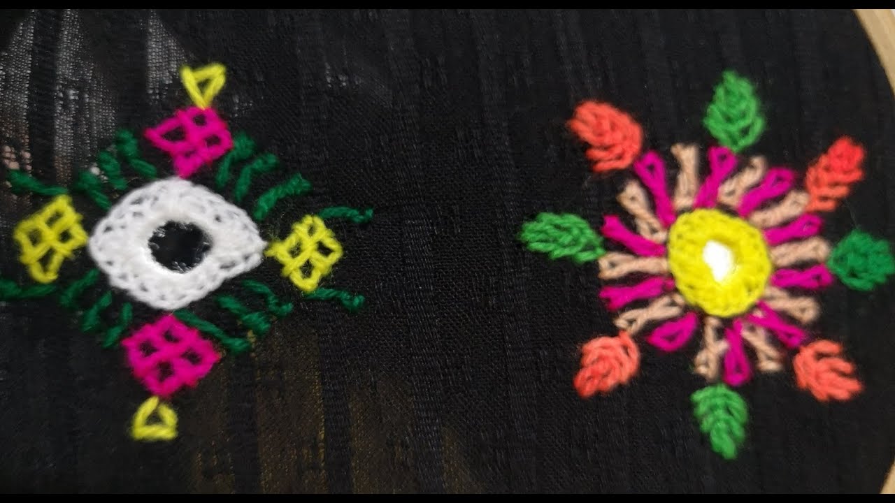 Mirror Handwork Tutorial | Lambani/ Kutch/ Banjara Embroidery - YouTube