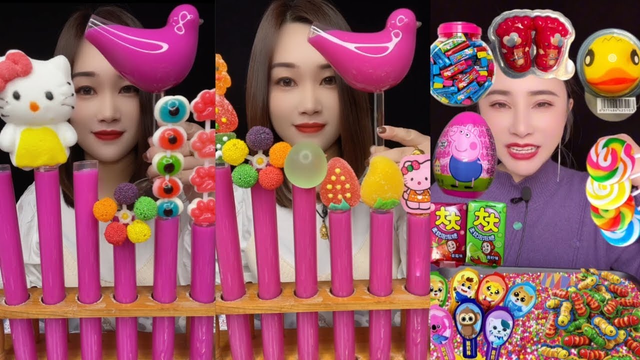 Asmr mukbang with fun & tasty soundsbest candy combinations #mukbang # ...