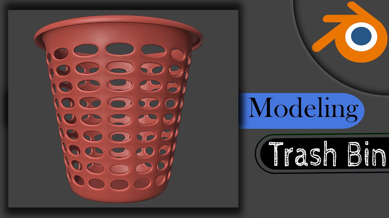 Let's Modeling Trash Bin in Blender 3.0 Real-Time 3D Workflow Tutorial ...