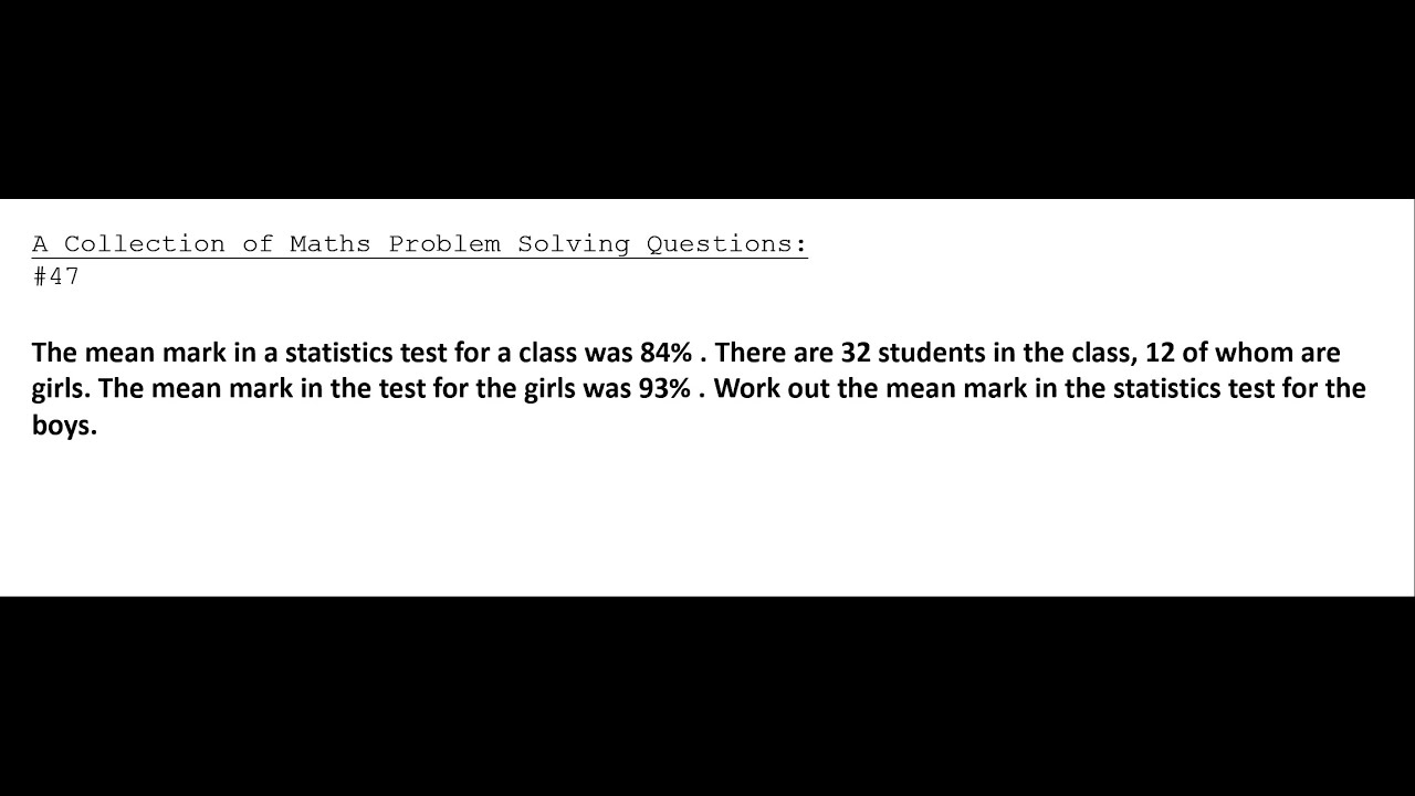 A Collection of Maths Problem Solving Questions:#47 - YouTube