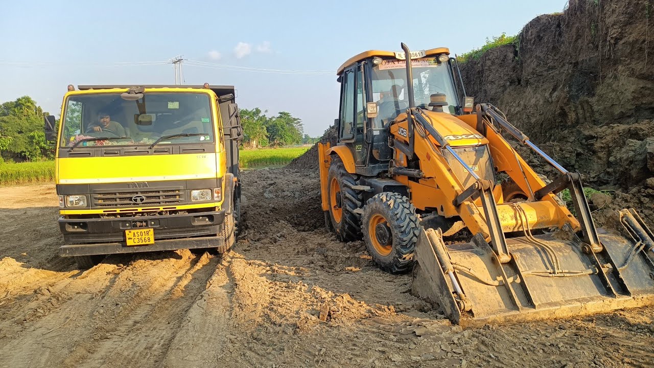 JCB 3dx Tractor Loading Video In The Mahindra Tractor, Sonalika Tractor, Eicher Tractor, JCB ...