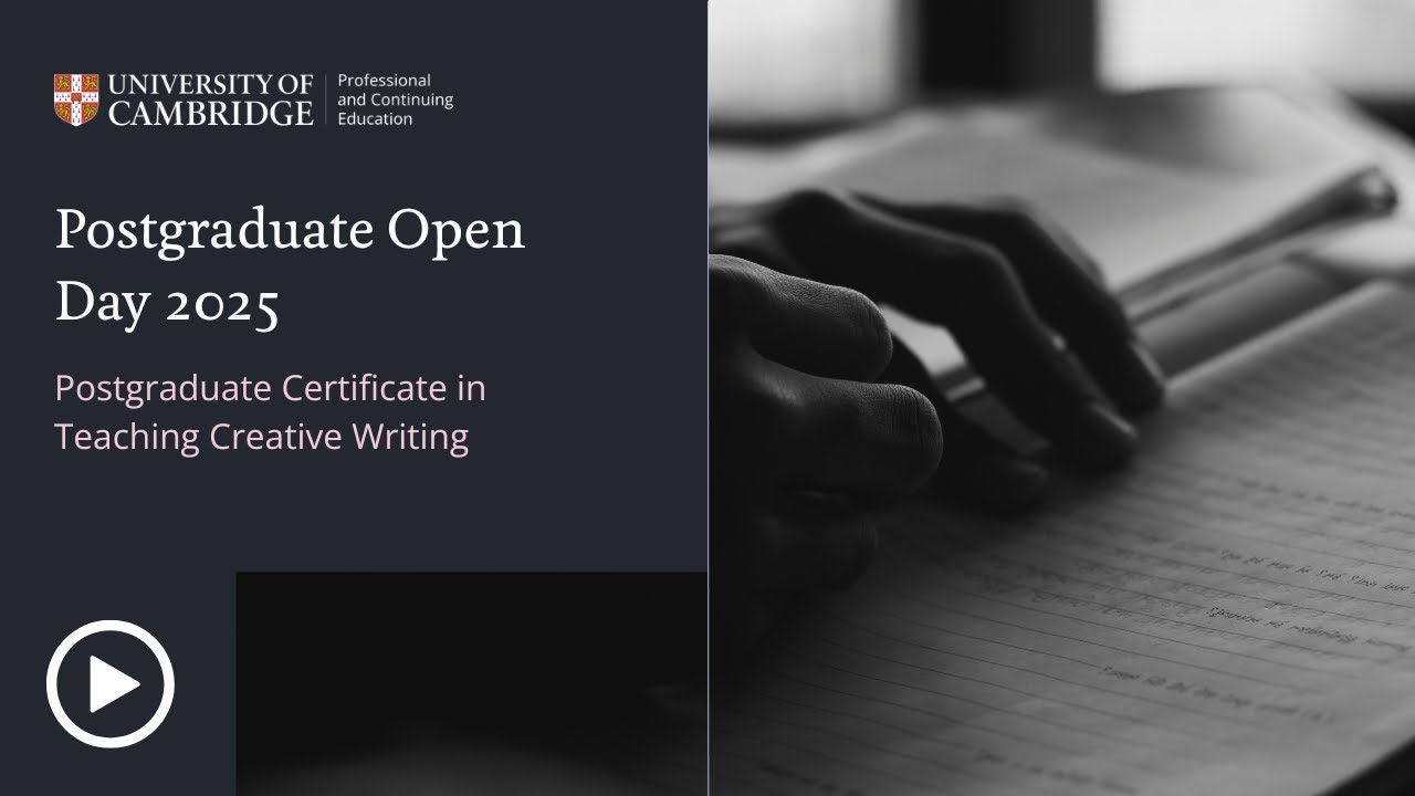 PG Certificate in Teaching Creative Writing - PG Open Day - YouTube