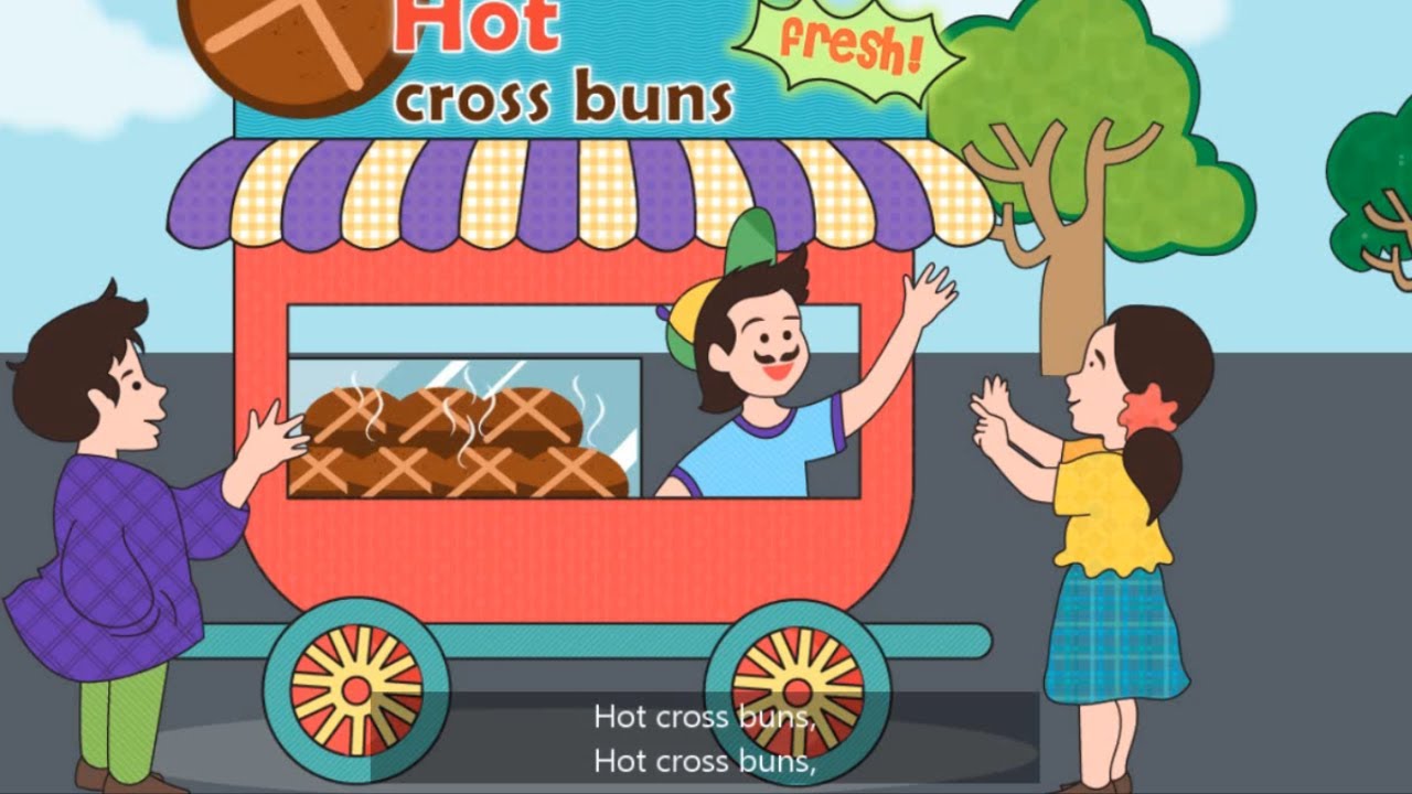 Hot Cross Buns | Kindergarten Nursery Rhymes & Kids Songs - YouTube