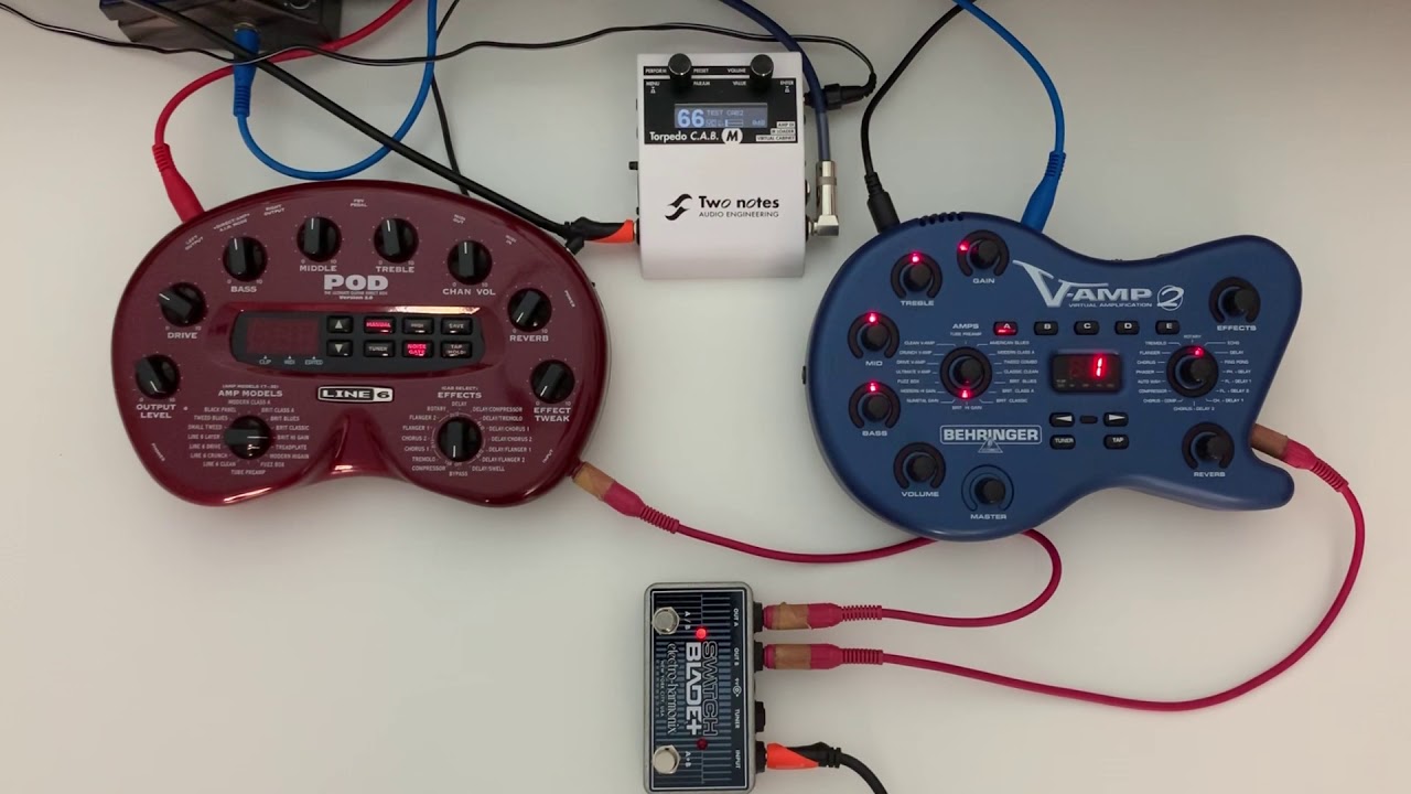 Line 6 Pod 2 VS Behringer V Amp 2 with Torpedo Notes Cab M - YouTube
