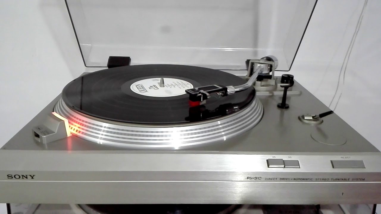 Sony PS 313 turntable playing Another one bites the dust. - YouTube