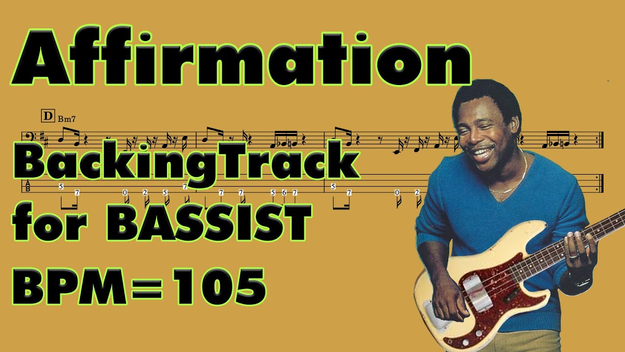 Affirmation for BASSIST (w/TAB) bpm105 - YouTube