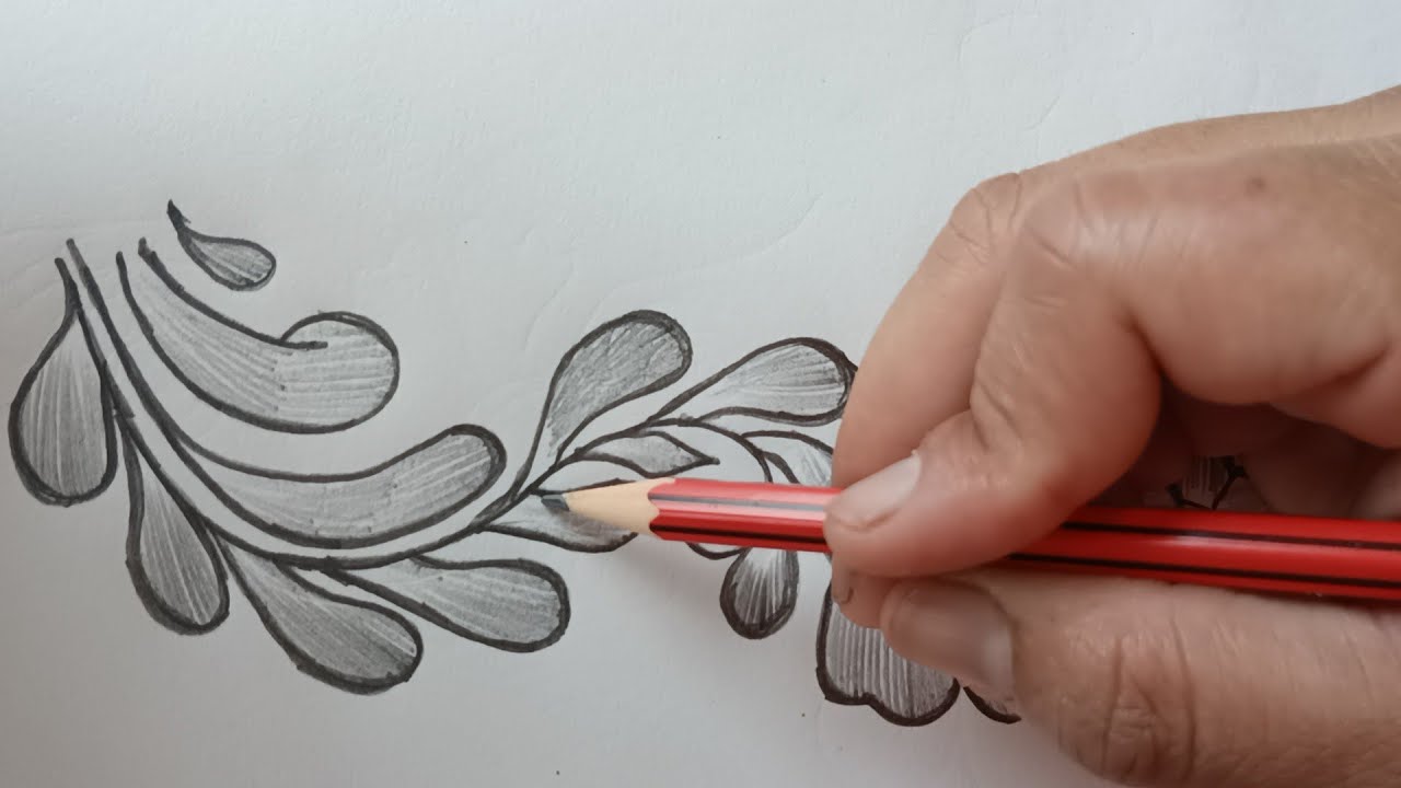 New pencil shading mehndi design for hand!!! lovely arts collection ...