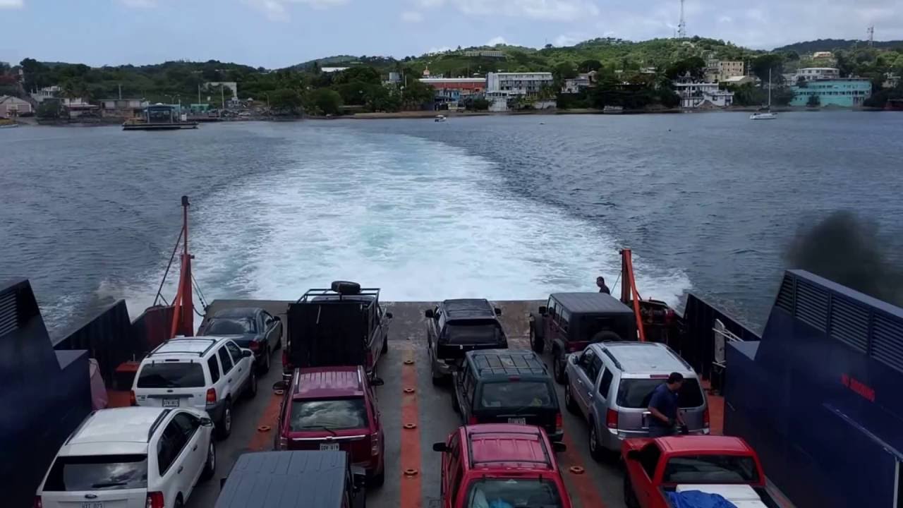 Ferry Departing Vieques, Isabel II Pier (6x Time Lapse), June 12 2016 ...