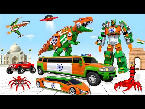 Epic Limbo Dino Robot Car Game Tutorial - Flying Dino Transform ...