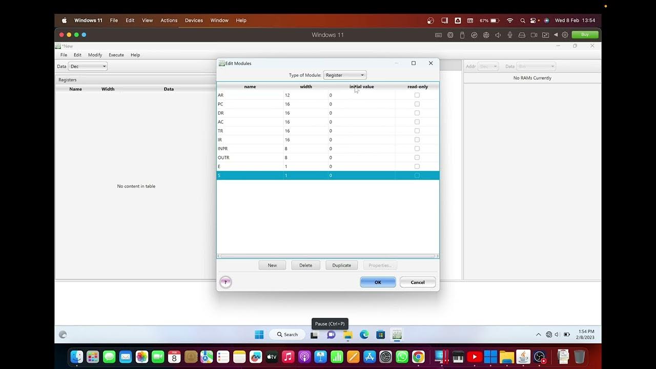 Creating Ram and Registers in CPU Simulator - YouTube