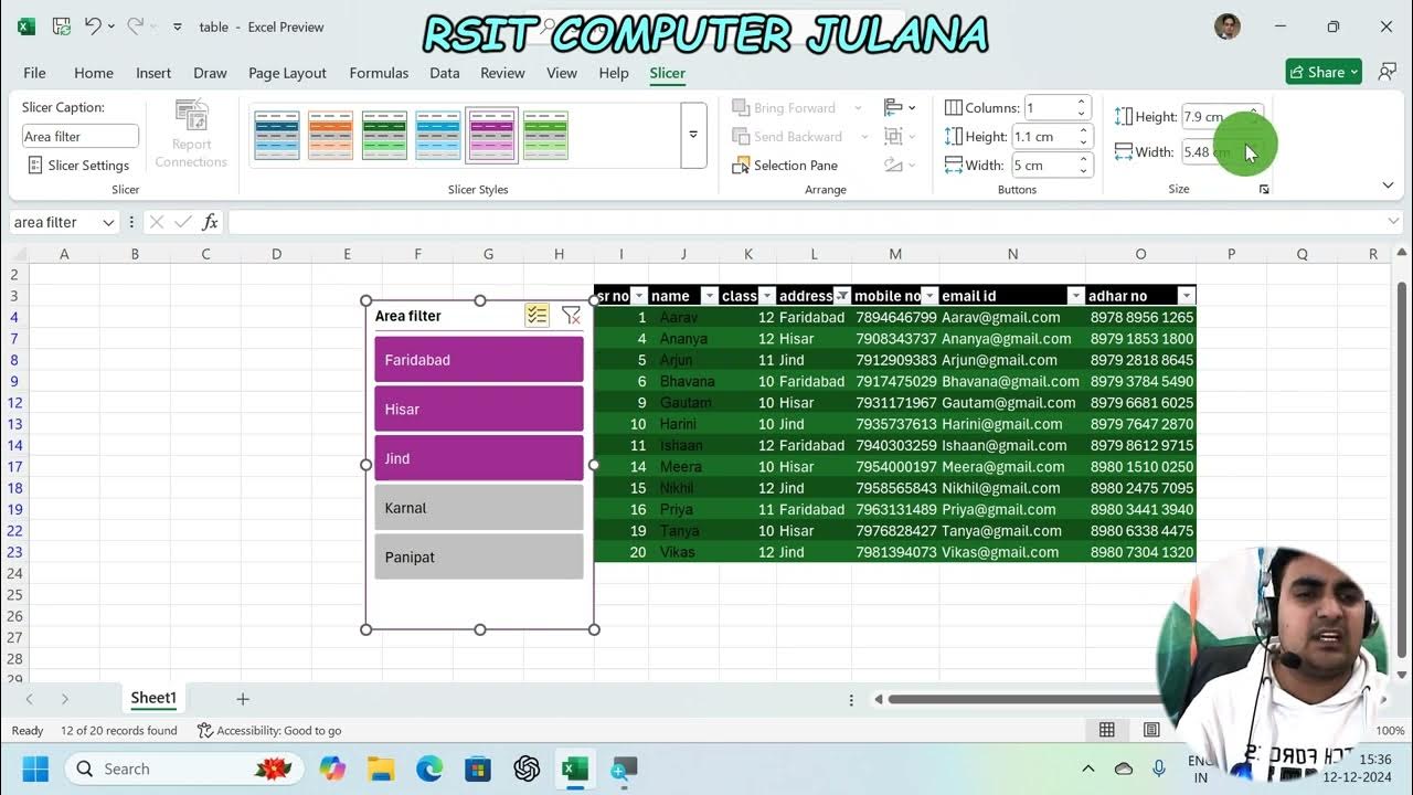 How to Use Tables in Excel | Step-by-Step Guide | rsit computer julana ...