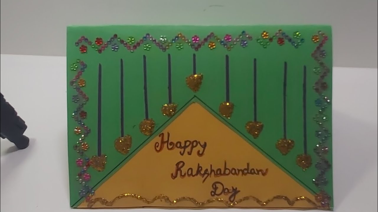 Easy rakhi card making || let's make card for rakshabandan || card for ...