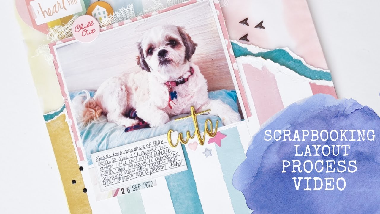 Scrapbooking Process Video - Cute Puppie - YouTube