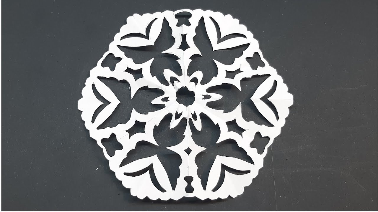 DIY Paper Snowflake Butterfly || How to paper crafts tutorial - YouTube