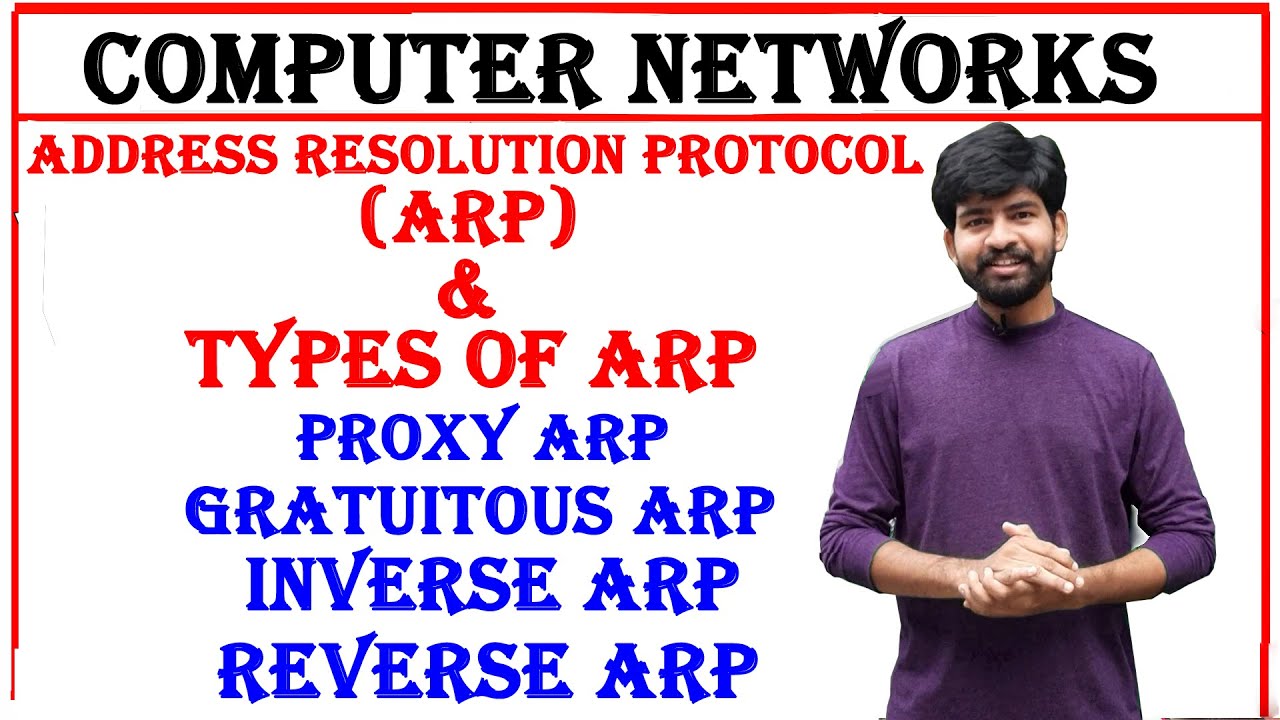 ARP | address resolution protocol | types | proxy ARP, gratuitous ARP ...