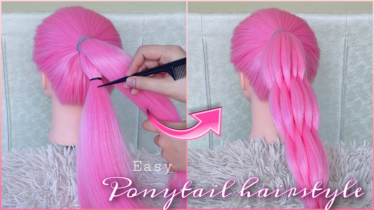 Ponytail hair ideas | balloon braid | - YouTube