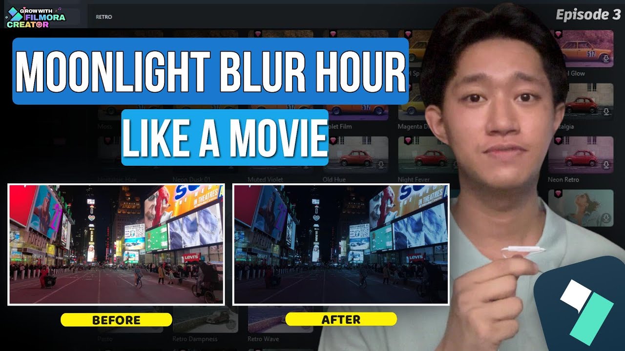 Moonlight Blue Hour Like A Movie | Filmora 13 Tutorial - Episode 3 ...