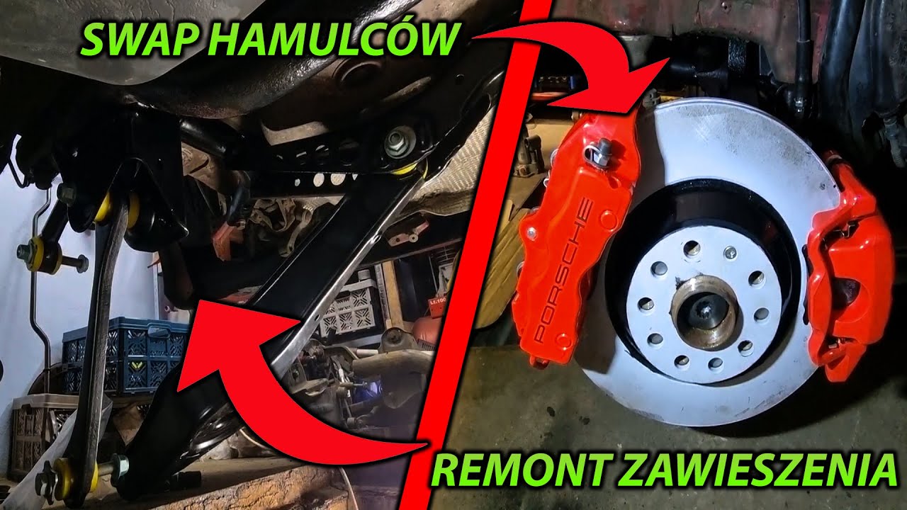 Remont tylnego zawieszenia + SWAP hamulców tył VW GOLF 5 - YouTube