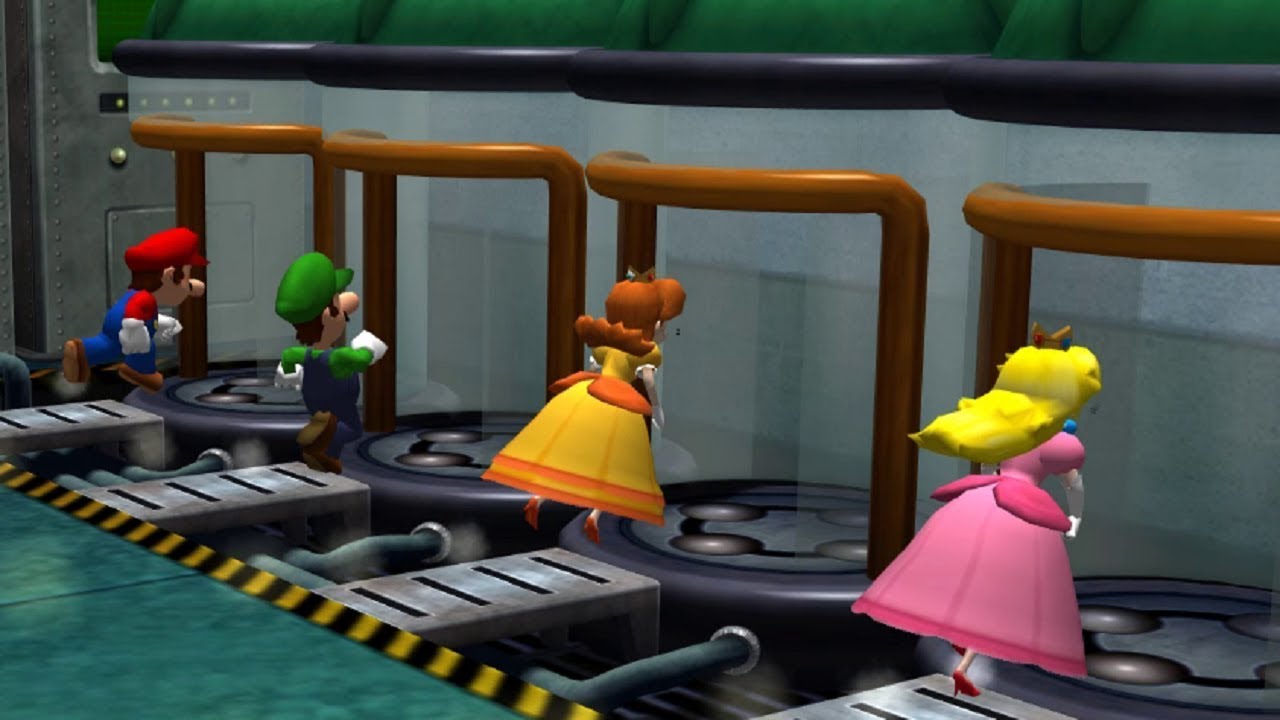 Mario Party 8 - MiniGames - Mario Matrix - Peach Vs Luig Vs Mario Vs ...