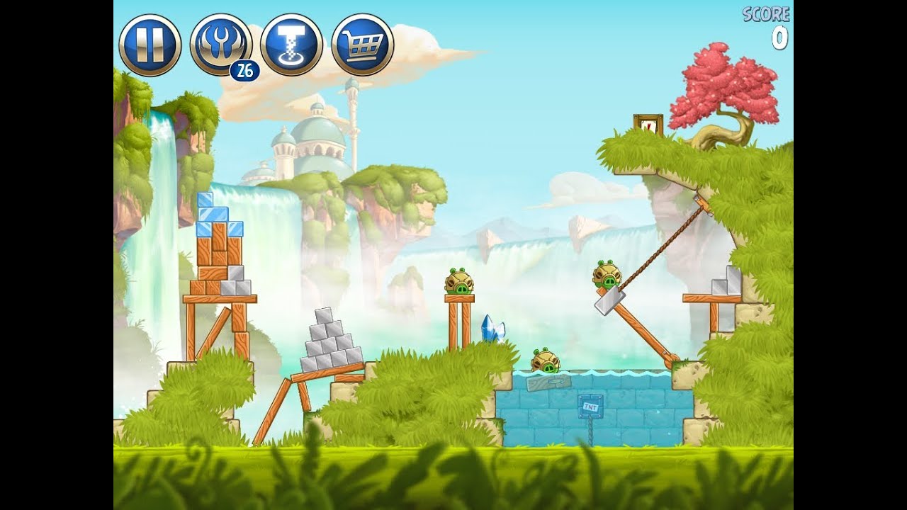 Angry Birds Star Wars 2 Level B1-4 Naboo Invasion 3 star Walkthrough ...