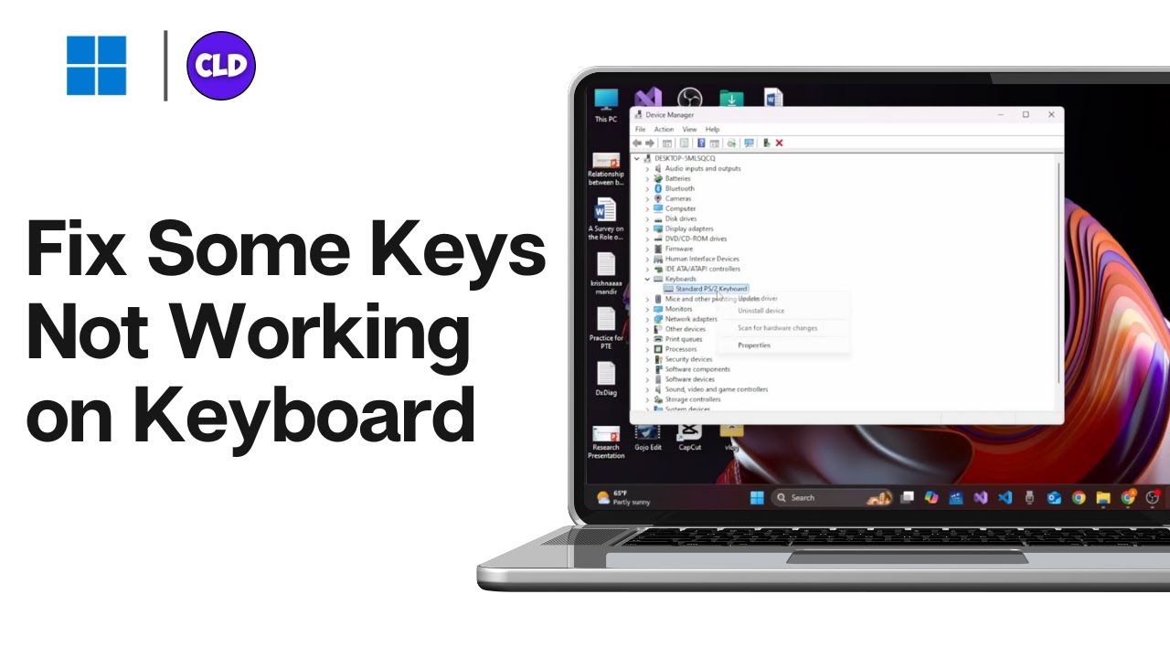 How to Fix Some Keys Not Working on Keyboard - YouTube