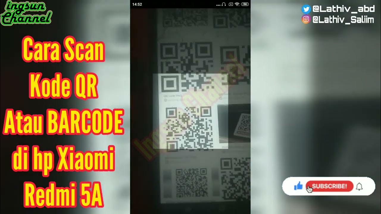 Cara Scan Kode QR atau Barcode di hp Xiaomi Redmi 5A - YouTube