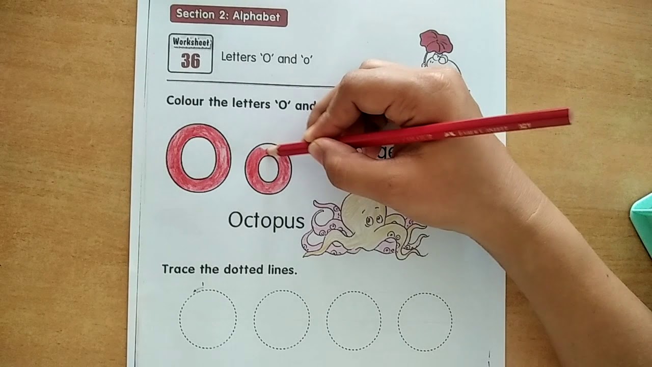tracing letter Oo - YouTube