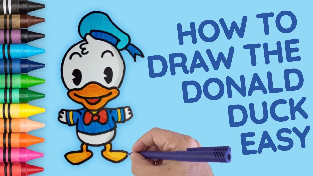 How to draw the Donald Duck easy // step by step - YouTube