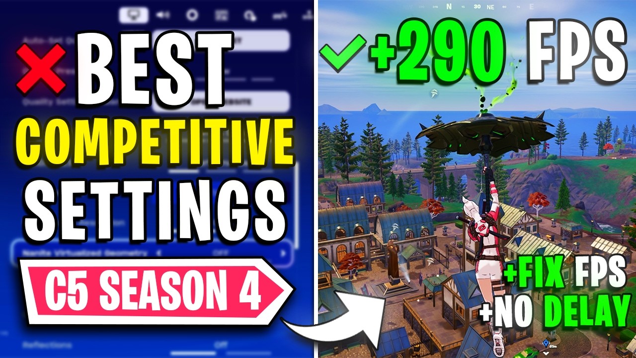 Fortnite Season 4 - Competitive Settings for MAX FPS (FPS Boost + 0 ...