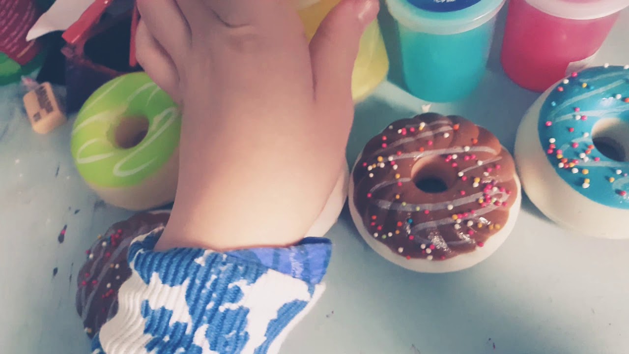 Playing with slime and squishies - YouTube