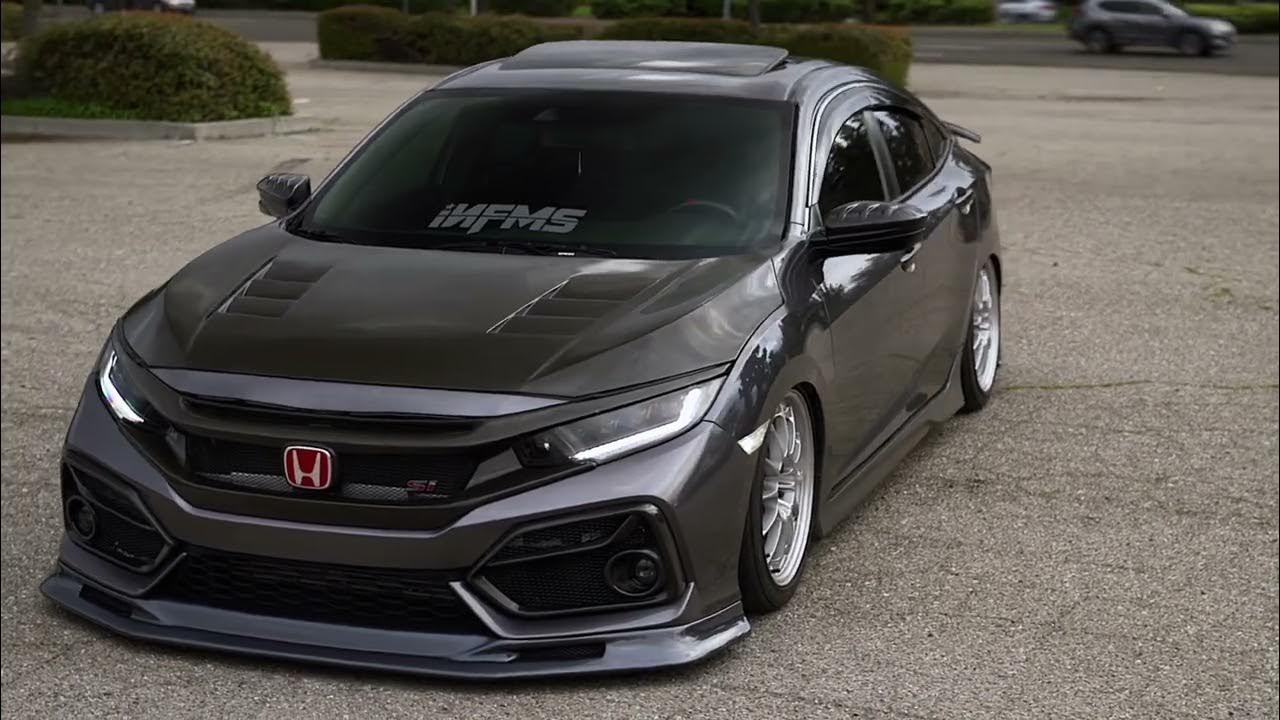 Nick’s bagged 10th gen civic si - YouTube