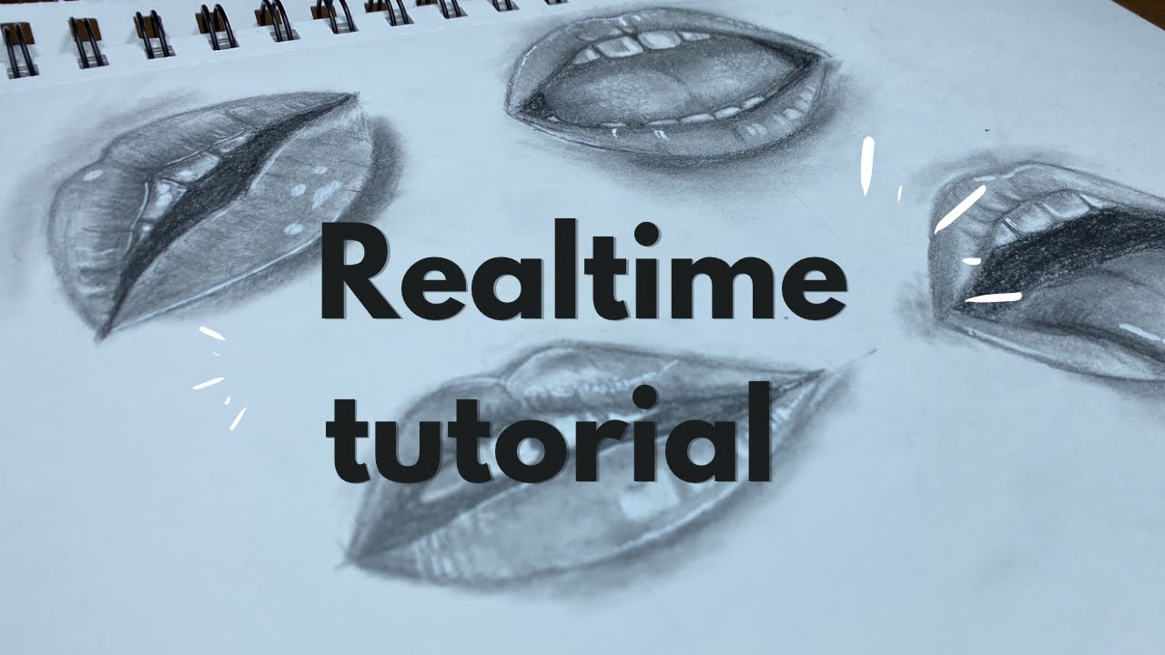 How to draw lips from different angles | real time tutorial - YouTube