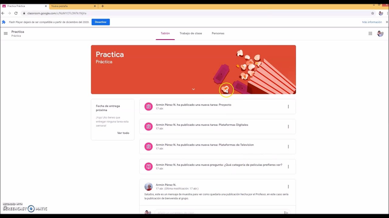 Tutorial uso del Classroom para alumnos - YouTube
