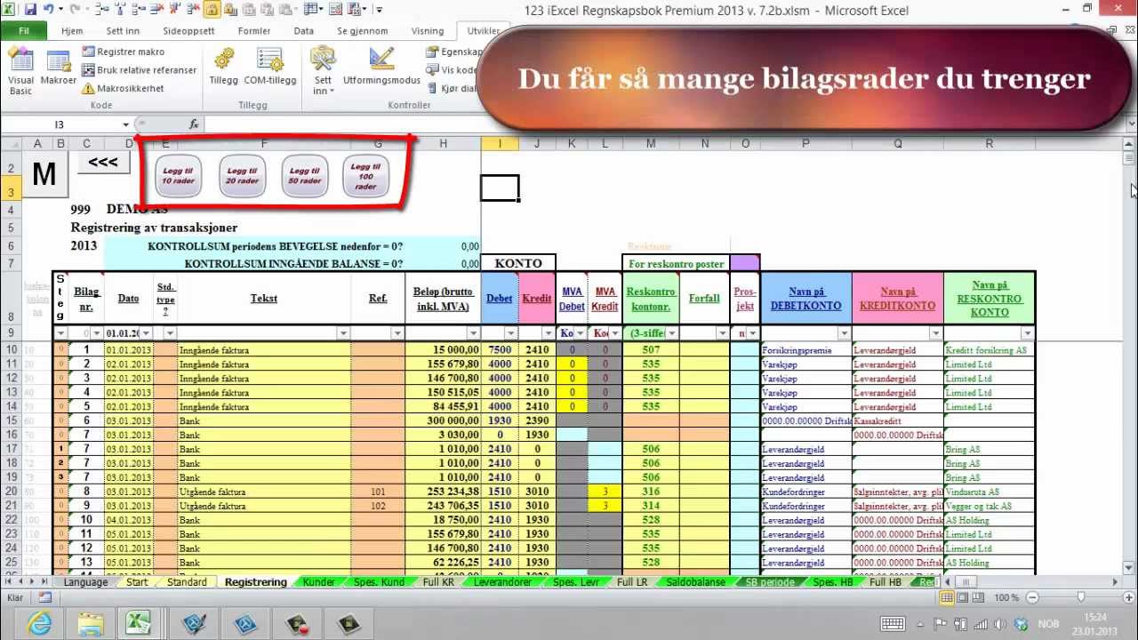 810: iExcel Regnskap Premium 2013 - YouTube