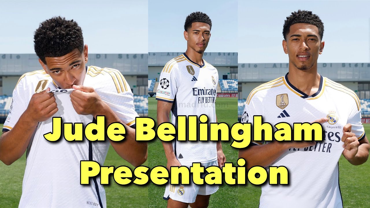 Jude Bellingham Kiss Real Madrid Badge | Jude Bellingham Presentation ...