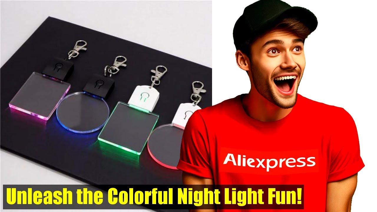 Colorful Night Light Key Pendant Lamp | Led 3D Blank Acrylic Keychain ...