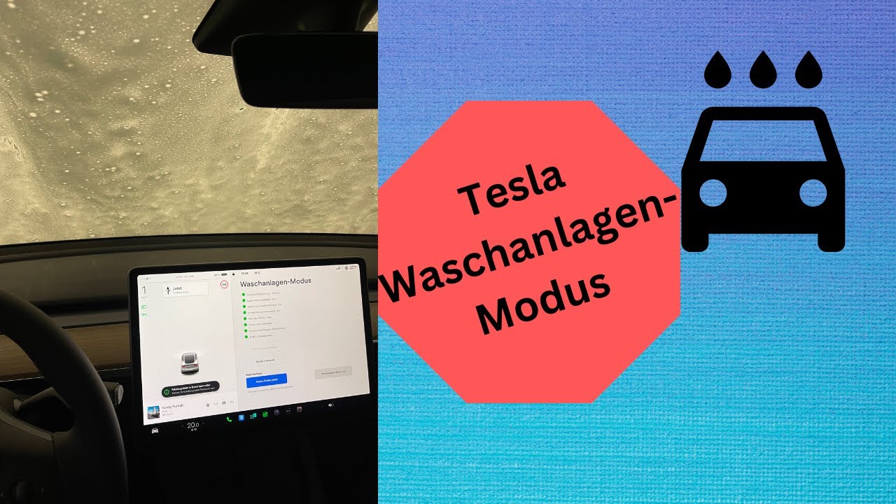 Mit dem Tesla Model Y SR in die Waschanlage / How to...? - YouTube